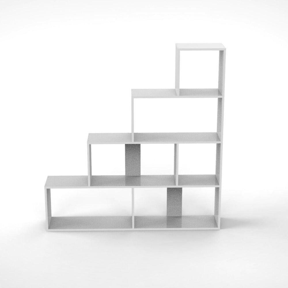 Treppenregal Scala aus Holz 4 Etagen Stufenregal 6 Fächer